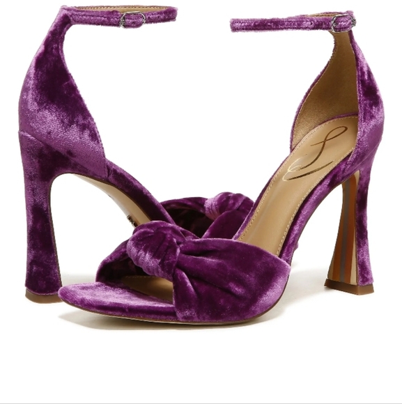 Sam Edelman | Shoes | Sam Edelman Open Toel Heeled Strap Orchid Velvet ...